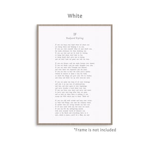 If Poem by Rudyard Kipling Ready-to-frame Art Print Poster With ...
