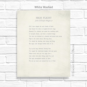 High Flight Poem by Fighter Pilot John Gillespie Magee Jr. Metal Print ...
