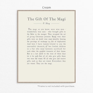 The Gift of the Magi Christmas Wall Art Print Poster, Bookpage Print ...