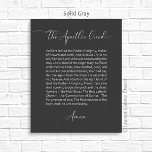 The Apostle's Creed Metal Print, Apostolic Prayer Metal Sign, Entryway ...