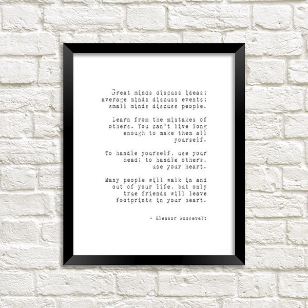 Eleanor Roosevelt Quote - Etsy
