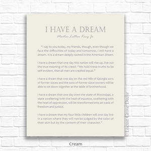 I Have A Dream Historical Speech Excerpt by Martin Luther King Jr ...