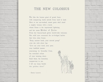 New Colossus Poem - Etsy
