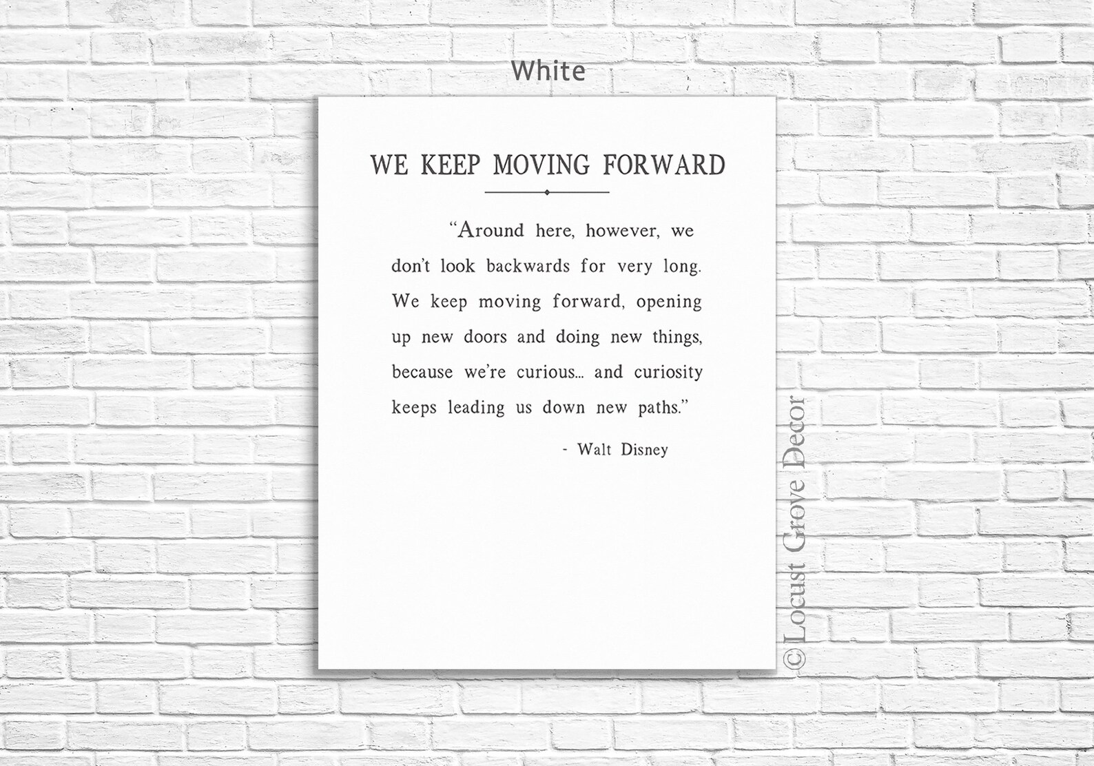 Walt Disney Quote We Keep Moving Forward Metal Print Around - Etsy