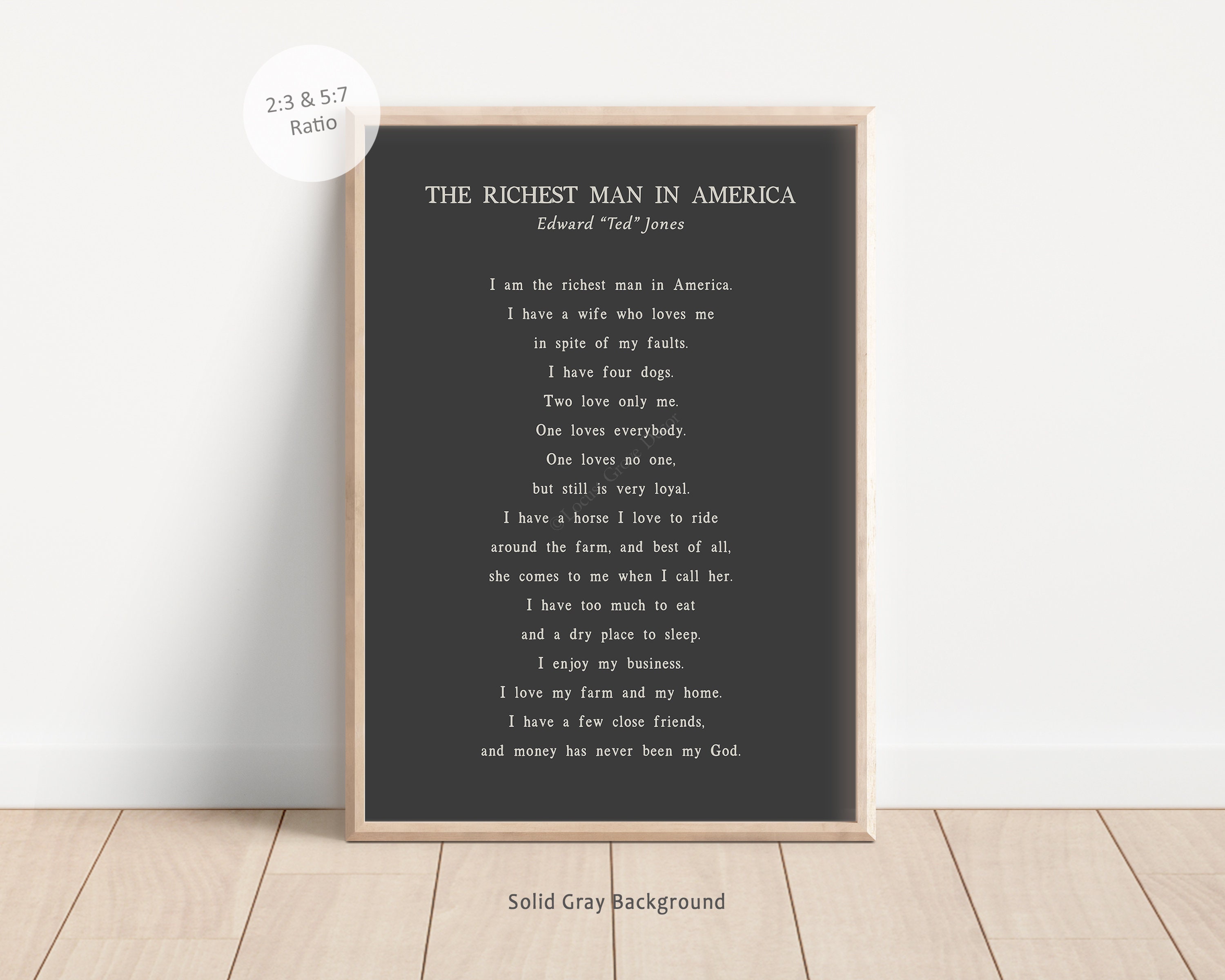 The Richest Man in America Printable Wall Art, the Richest Man in ...