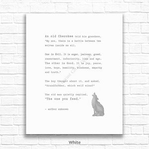 The One You Feed Metal Print, Cherokee Legend, Battle Between Two ...