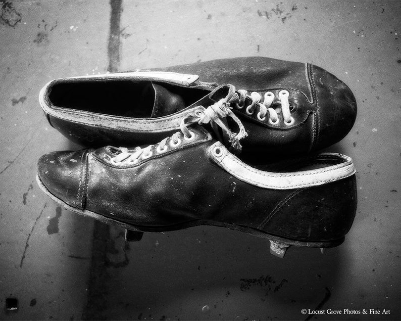 Sports Decor Baseball Print Antique Baseball Cleats Vintage - Etsy