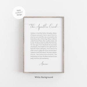 The Apostle's Creed Digital Download on White Background, Apostolic ...