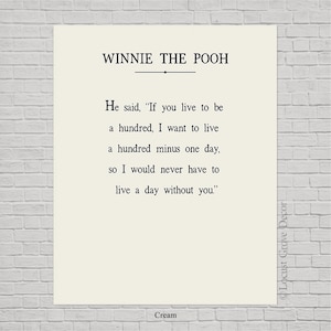 Winnie the Pooh Metal Print, Winnie the Pooh Quote by AA Milne, Nursery ...