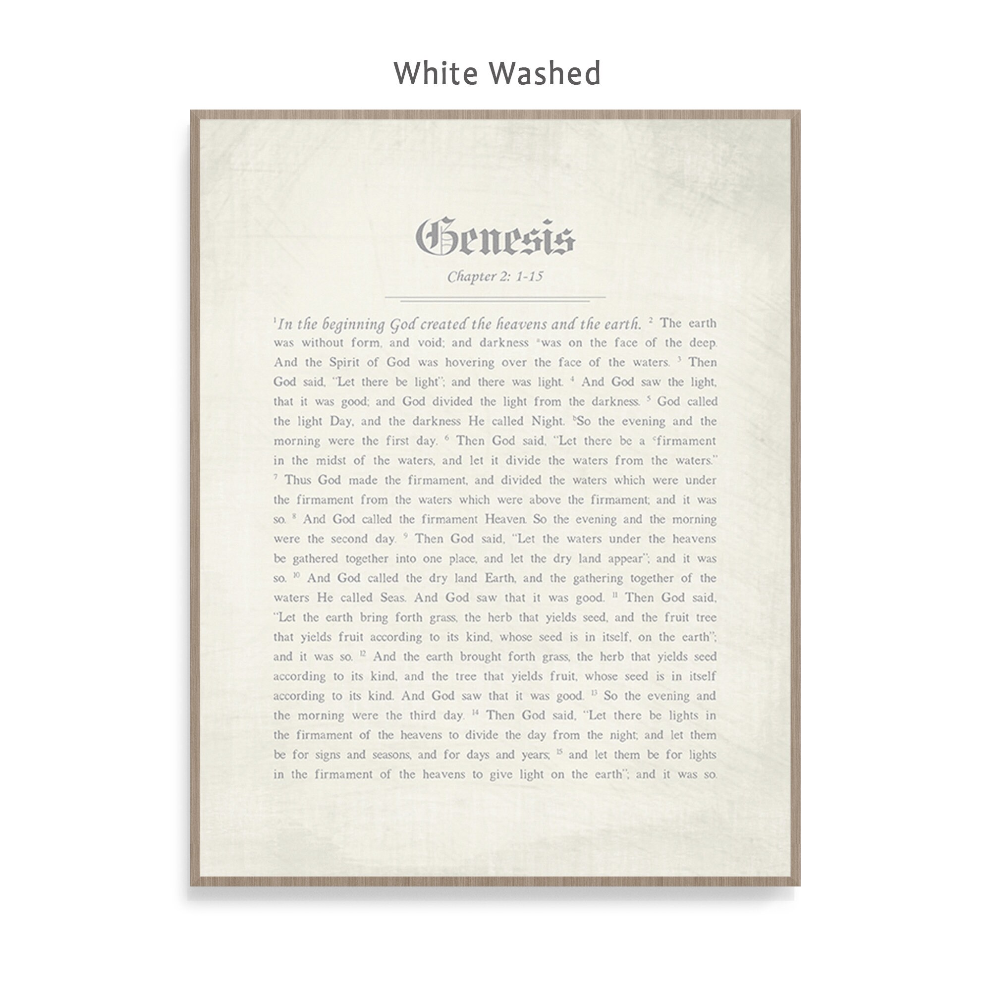 Genesis Chapter 1 Bible Story of Creation Ready-to-frame Art | Etsy