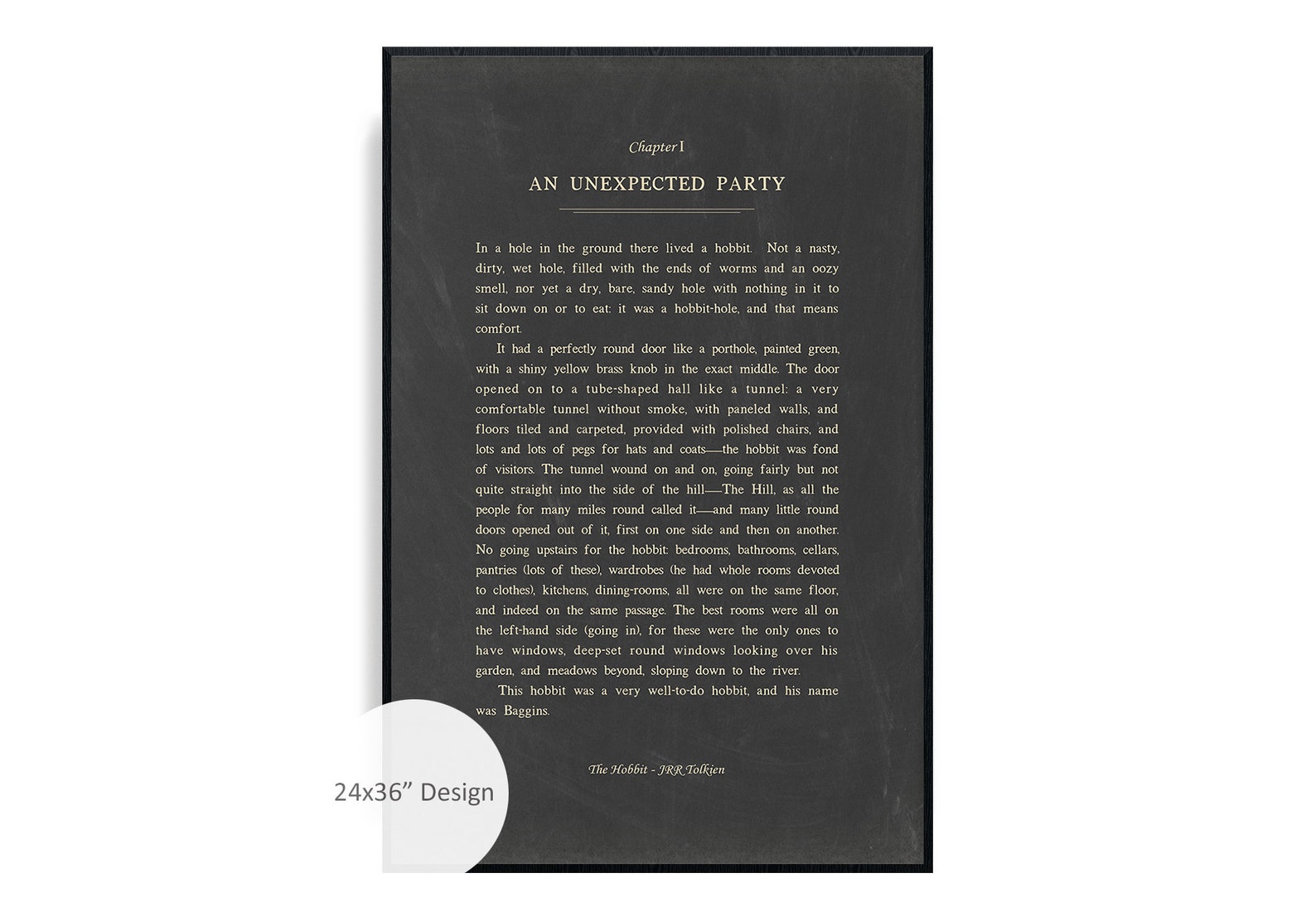 The Hobbit Chapter 1 an Unexpected Party Art Print Poster JRR - Etsy