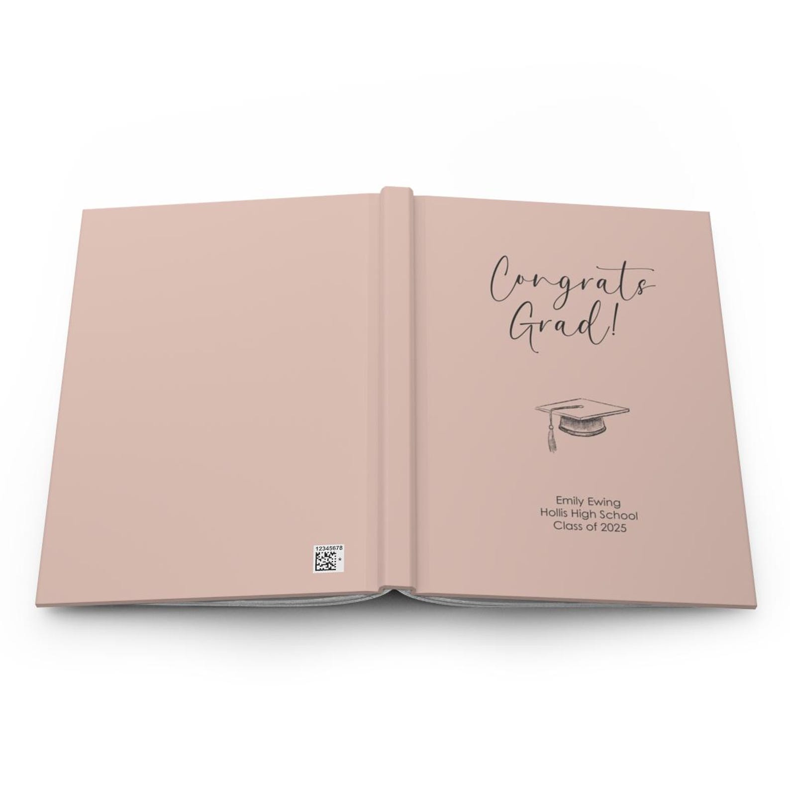 Congrats Grad Custom Hardcover Journal Notebook With Personalized Name ...