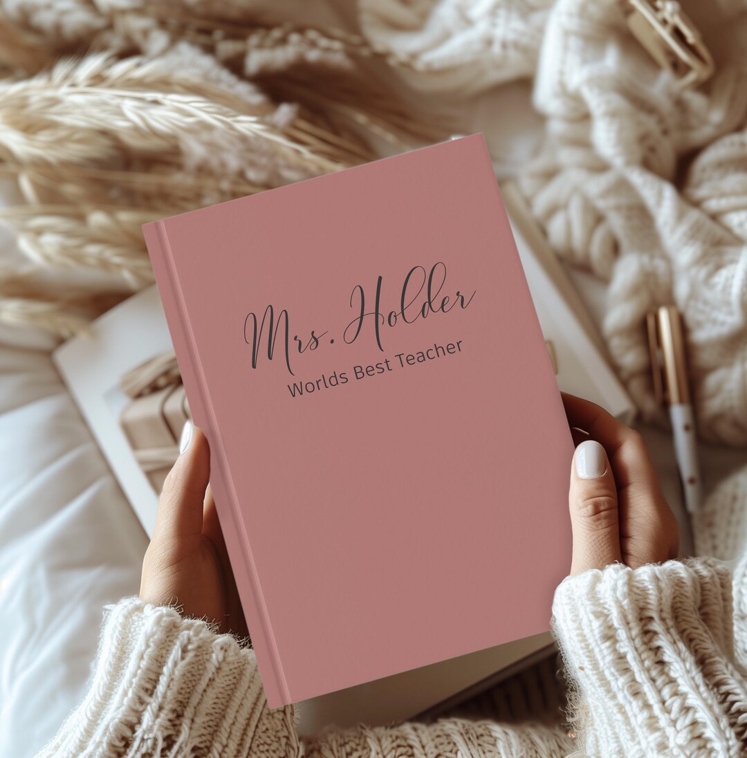 Personalized Notebook Hardcover Journal Gift for School Teacher ...