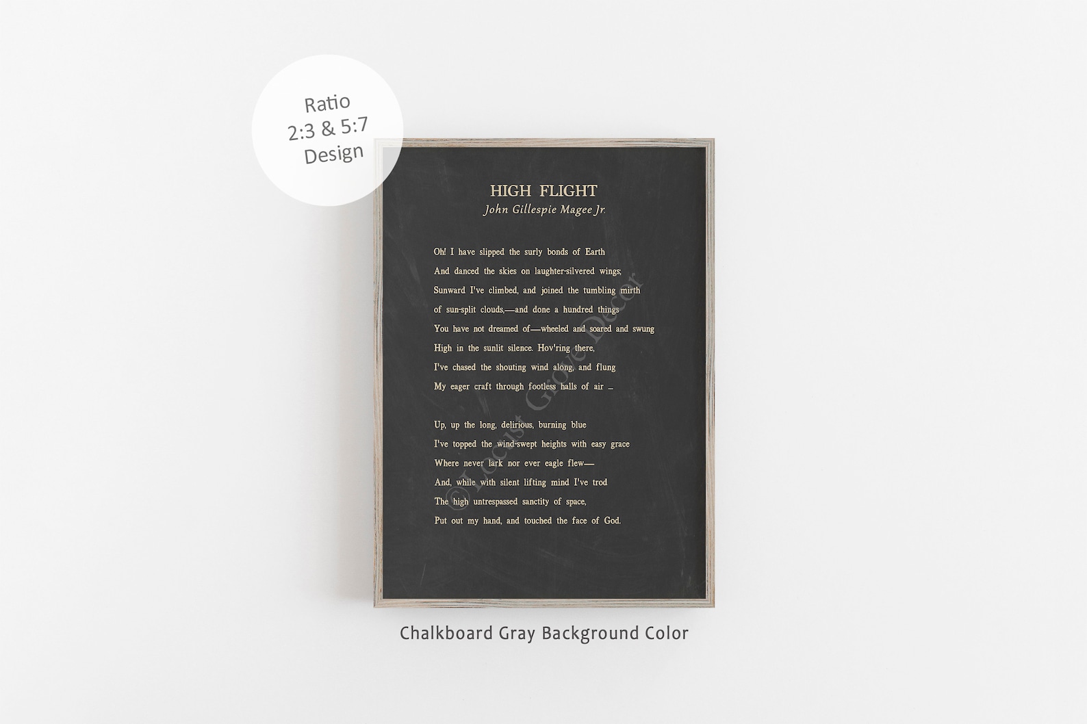High Flight Poem by Fighter Pilot John Gillespie Magee Jr., Instant ...
