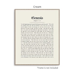 Genesis Chapter 1 Bible Story of Creation Art Print Poster in Multiple ...