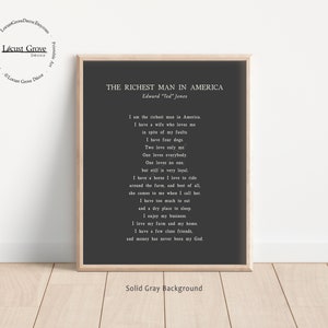 The Richest Man in America Printable Wall Art, the Richest Man in ...