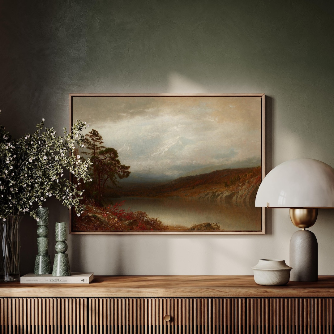 Autumn in the Adirondacks by Alexander Wyant Vintage Landscape Painting ...