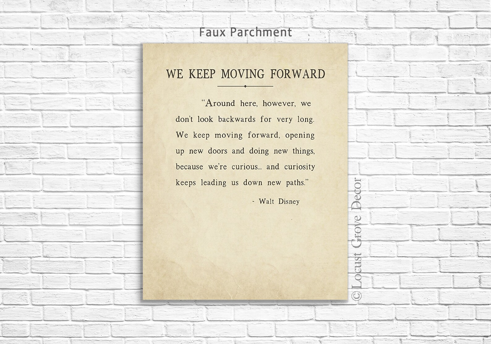 Walt Disney Quote We Keep Moving Forward Metal Print Around - Etsy