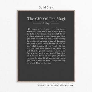 The Gift of the Magi Christmas Wall Art Print Poster, Bookpage Print ...