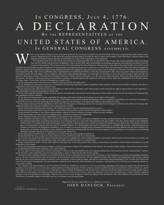 Signing Of The Declaration Of Independence Black And White