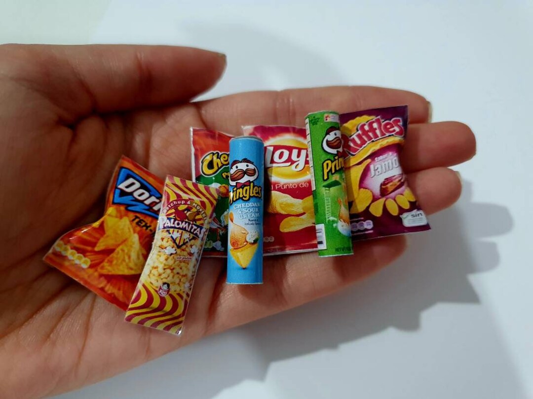 Set Miniature Potato Chips 7 Different Bags Scale 1:6 - Etsy