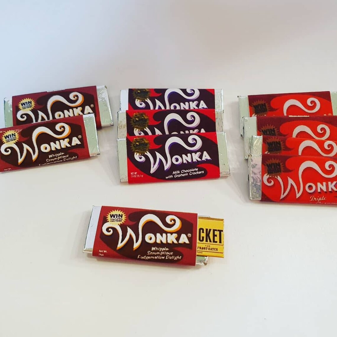 Set 5 Wonka Chocolates Golden Ticket Miniatures for Dolls - Etsy