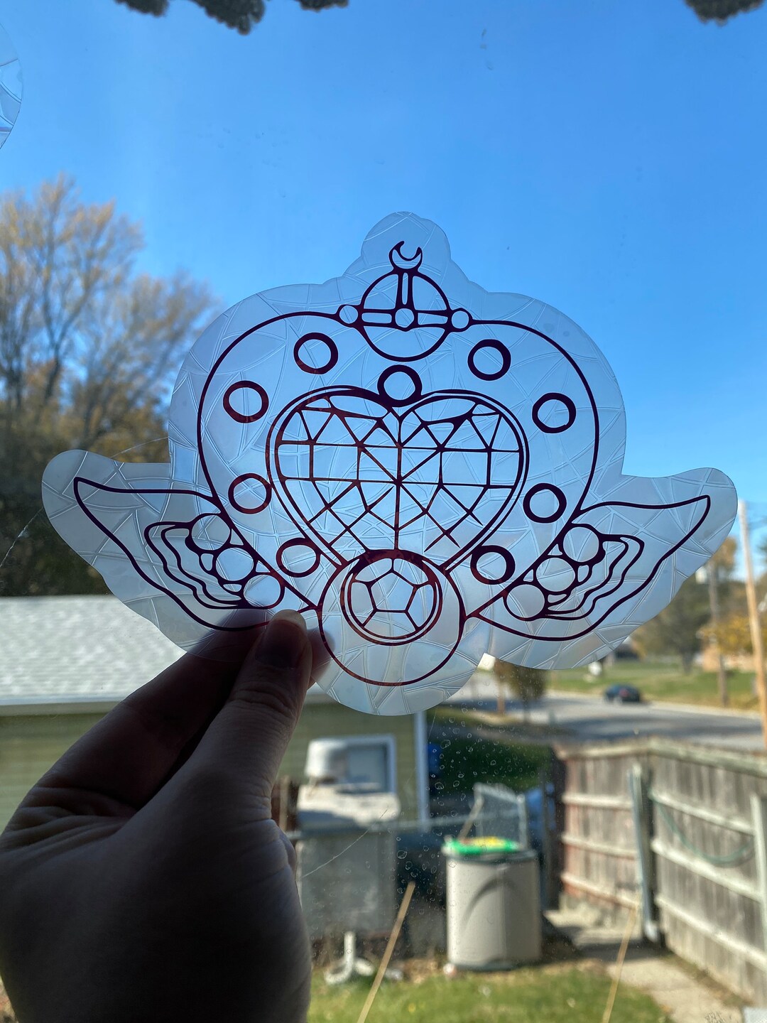 Sailor Moon Brooch Rainbow Making Window Decal/ Suncatcher/ - Etsy