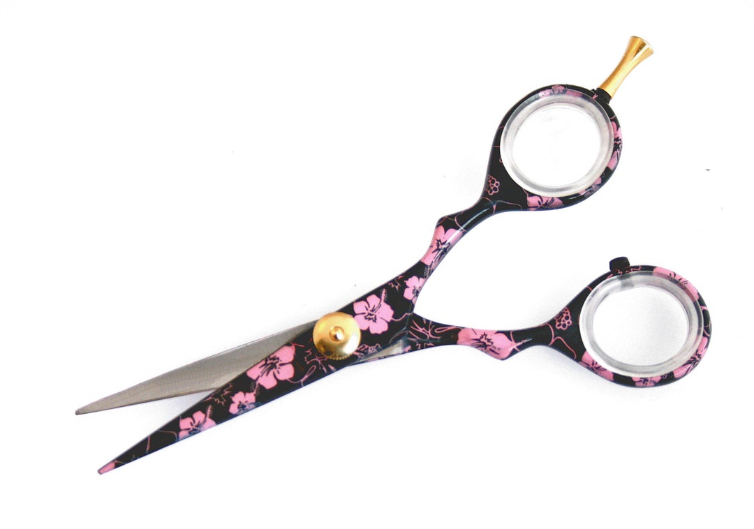 Pink Flower Hair Scissors: Japanese Steel Hairdressing Shears - Etsy