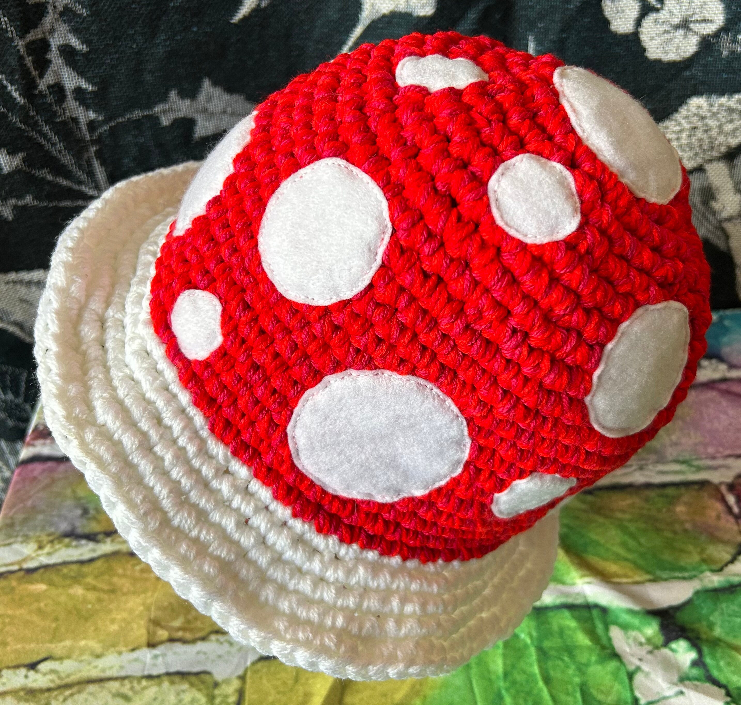 Crocheted Mushroom Toadstool Cottagecore Bucket Hat - Etsy