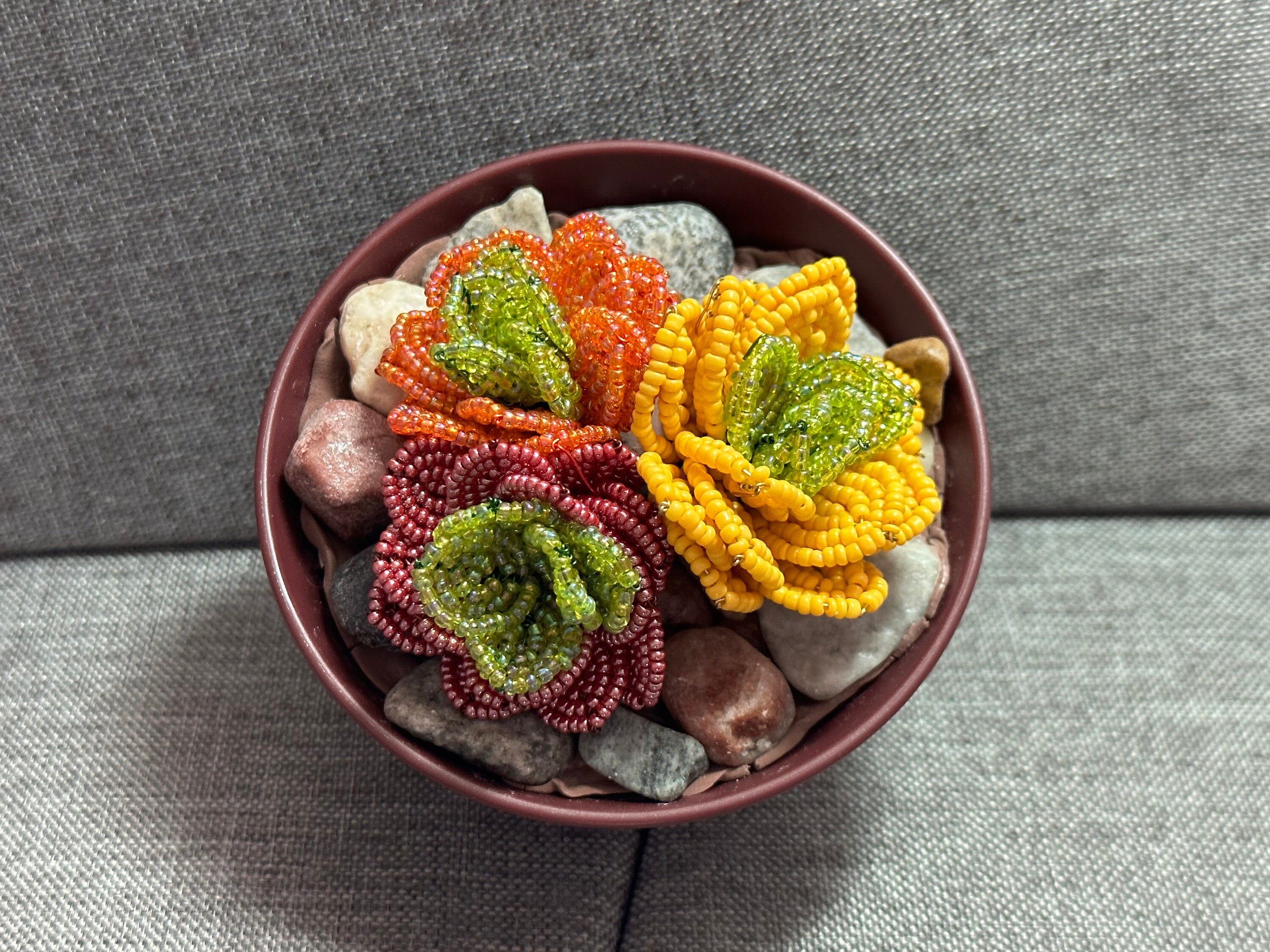 French Beaded Triple Succulent - Etsy