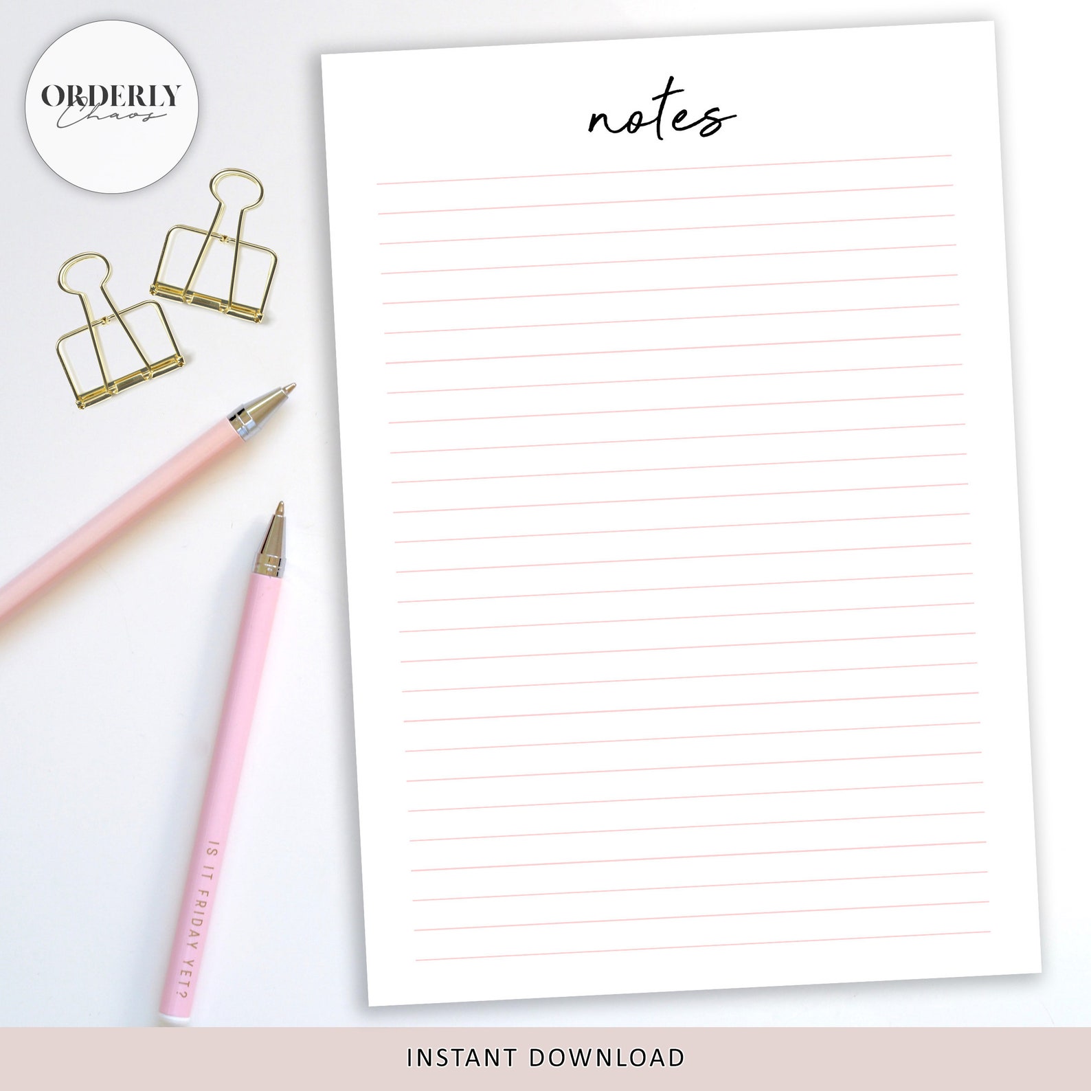 Blank Notes Grid Paper Printable Square Grid Lined Paper - Etsy