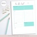 To Do List Printable Aqua Daily Planner Task List Daily - Etsy