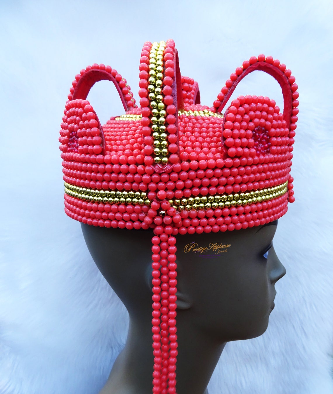 Chieftancy Embellished Beaded Crown Igbo Edo Hat Cap Groom - Etsy UK