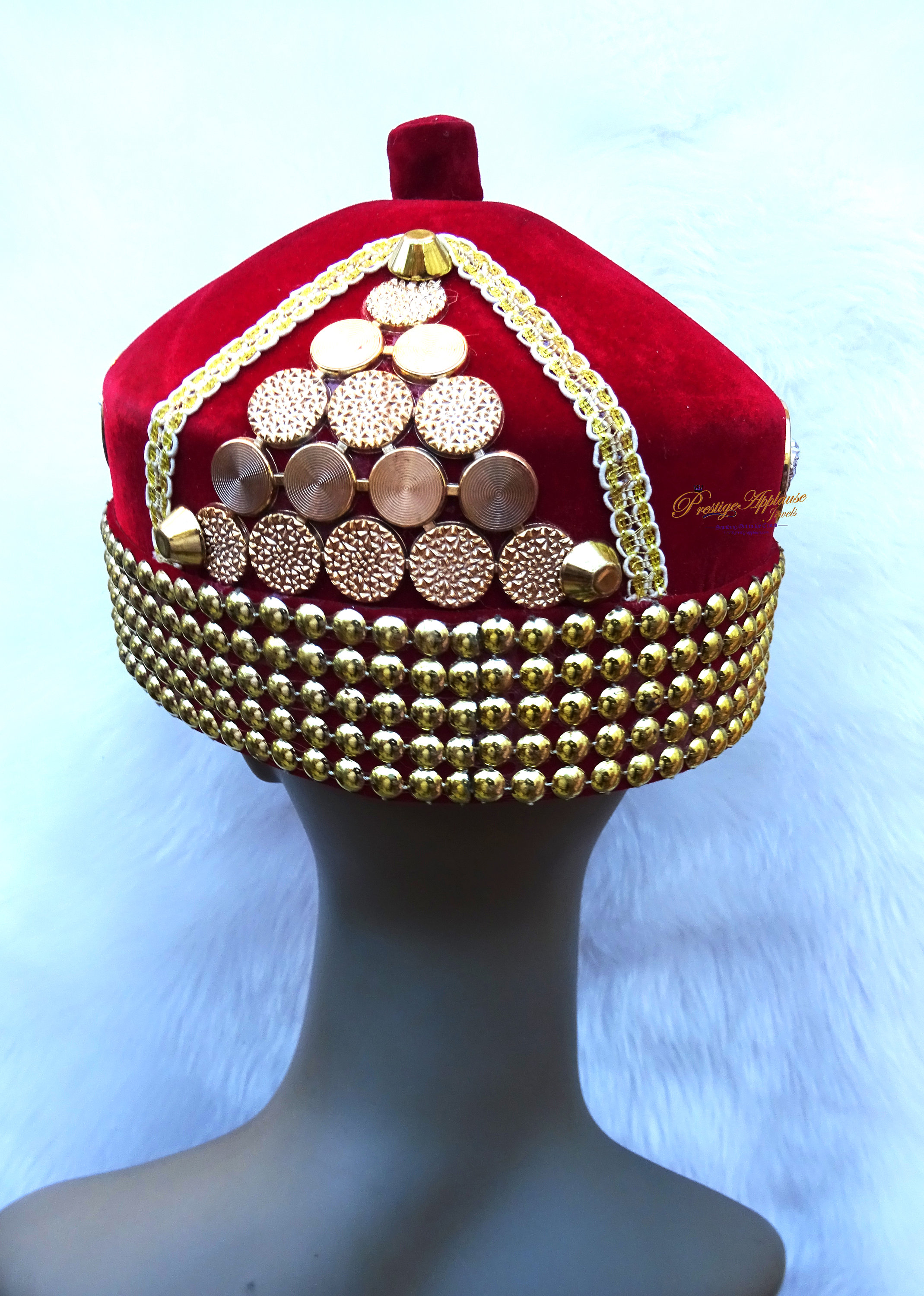 Chieftancy Embellished Igbo Edo Hat Groom Wedding Yoruba Traditional ...