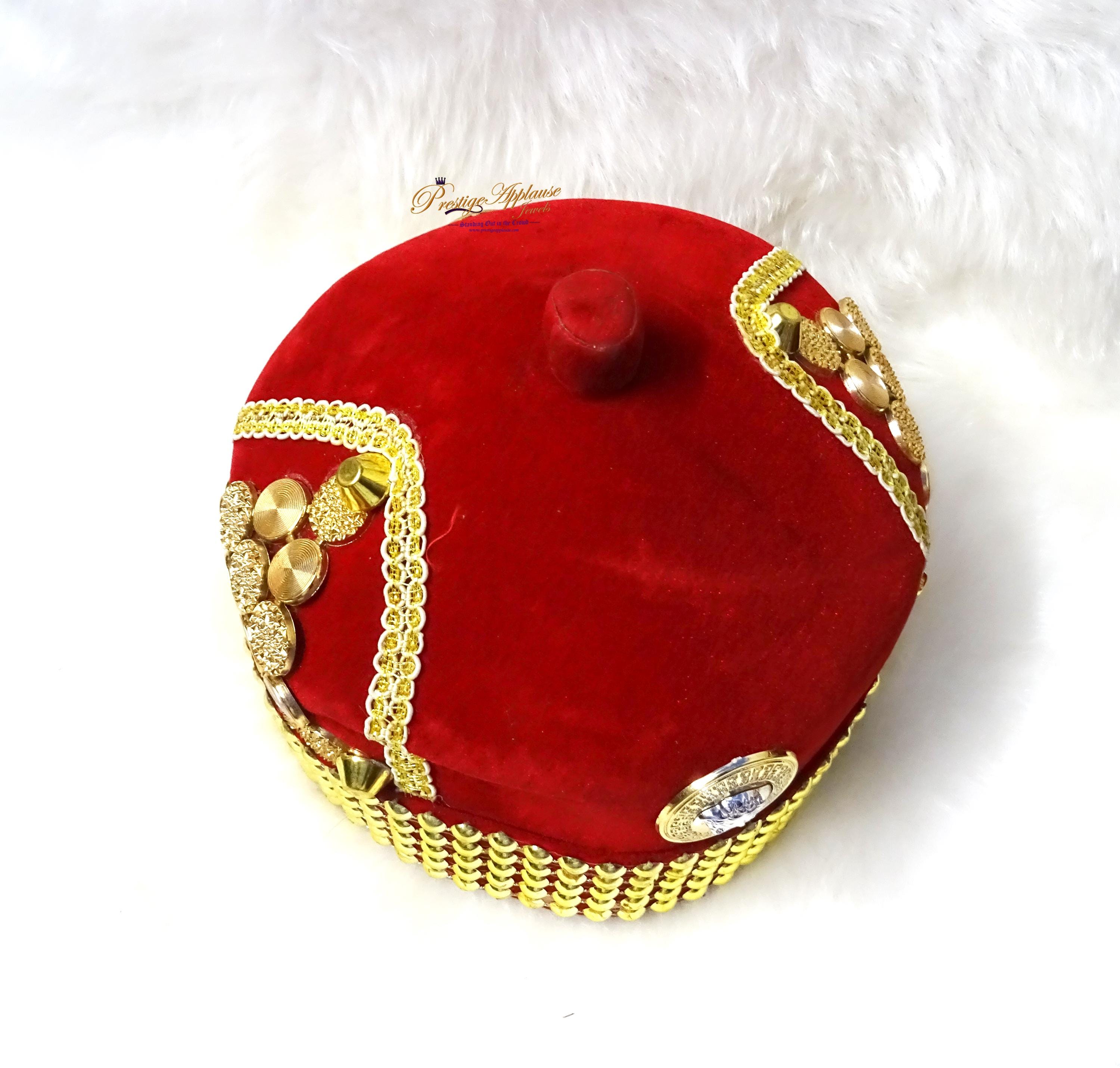 King Odogu Chieftancy Embellished Men Igbo Edo Hat Groom Wedding Yoruba ...
