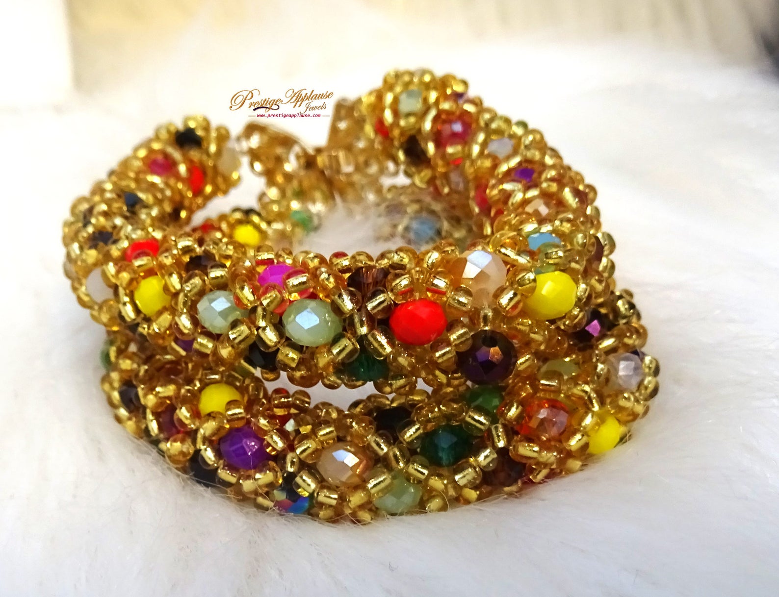 New Design Gold Multi Color African Nigerian Beads With Brooch | Etsy