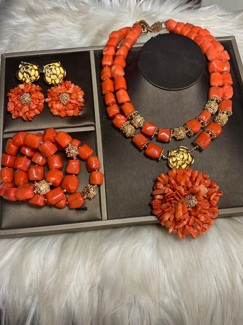 Latest Coral Traditional Bridal Wedding Original Coral African Nigerian ...