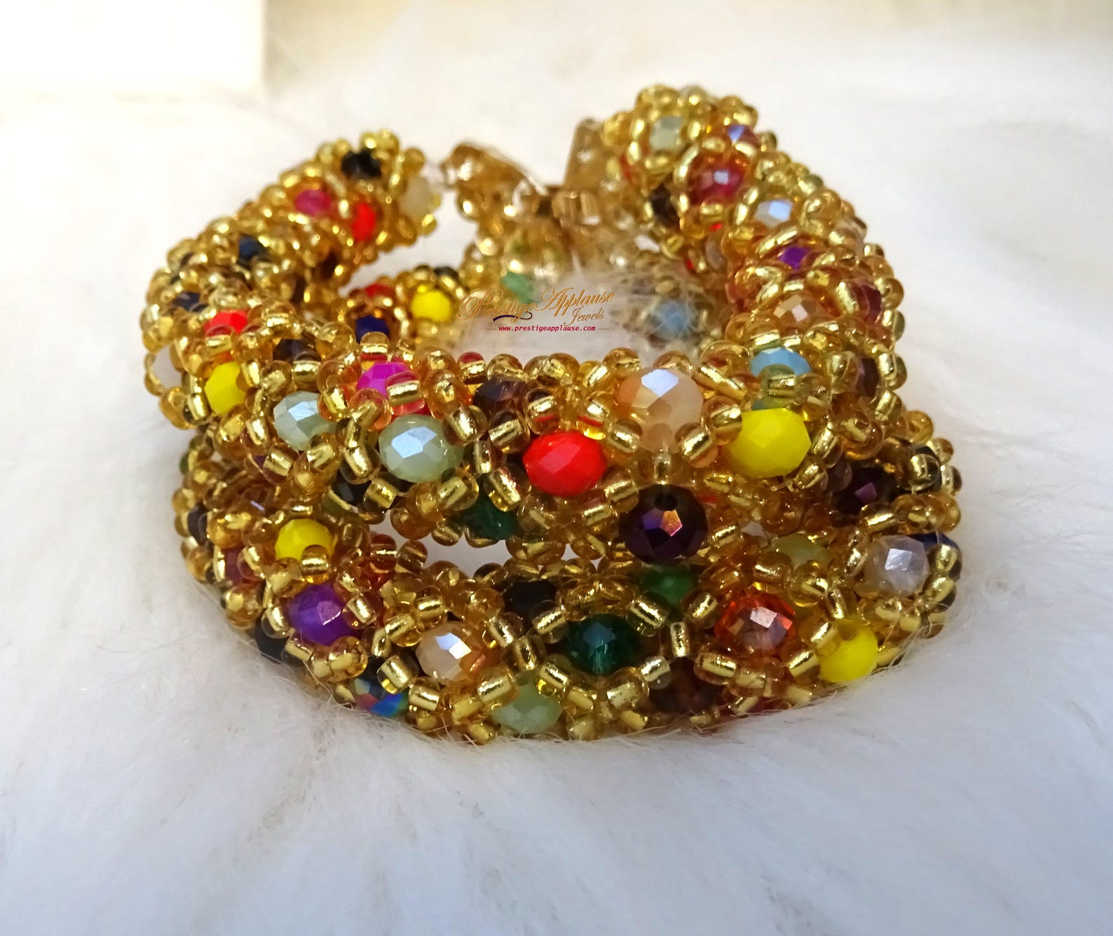 New Design Gold Multi Color African Nigerian Beads With Brooch - Etsy