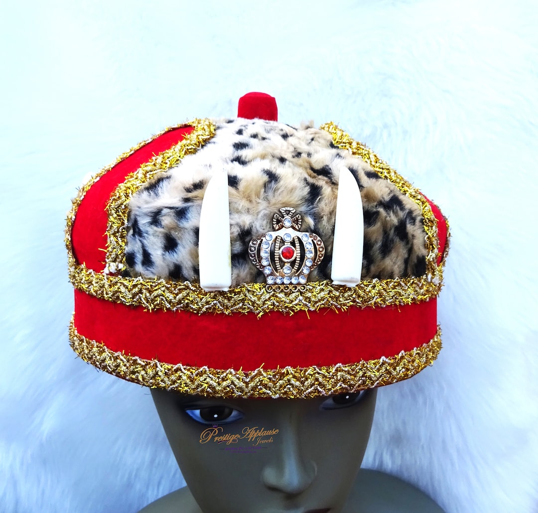 Odogu Chieftancy Embellished Men Igbo Edo Hat Groom Wedding Yoruba ...