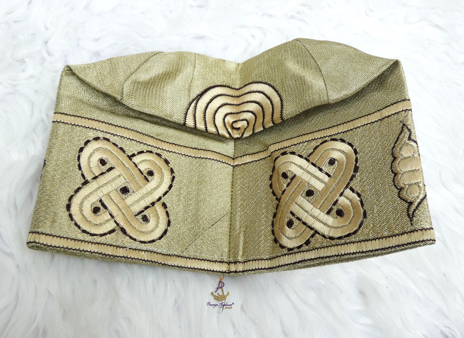 Latest Design Gold Royal Ade Style Black Gold Aso Oke African Nigerian ...