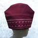 Maroon Red Gold Embroidery Yoruba Fila Hat Royal Designs Aso Oke Groom ...