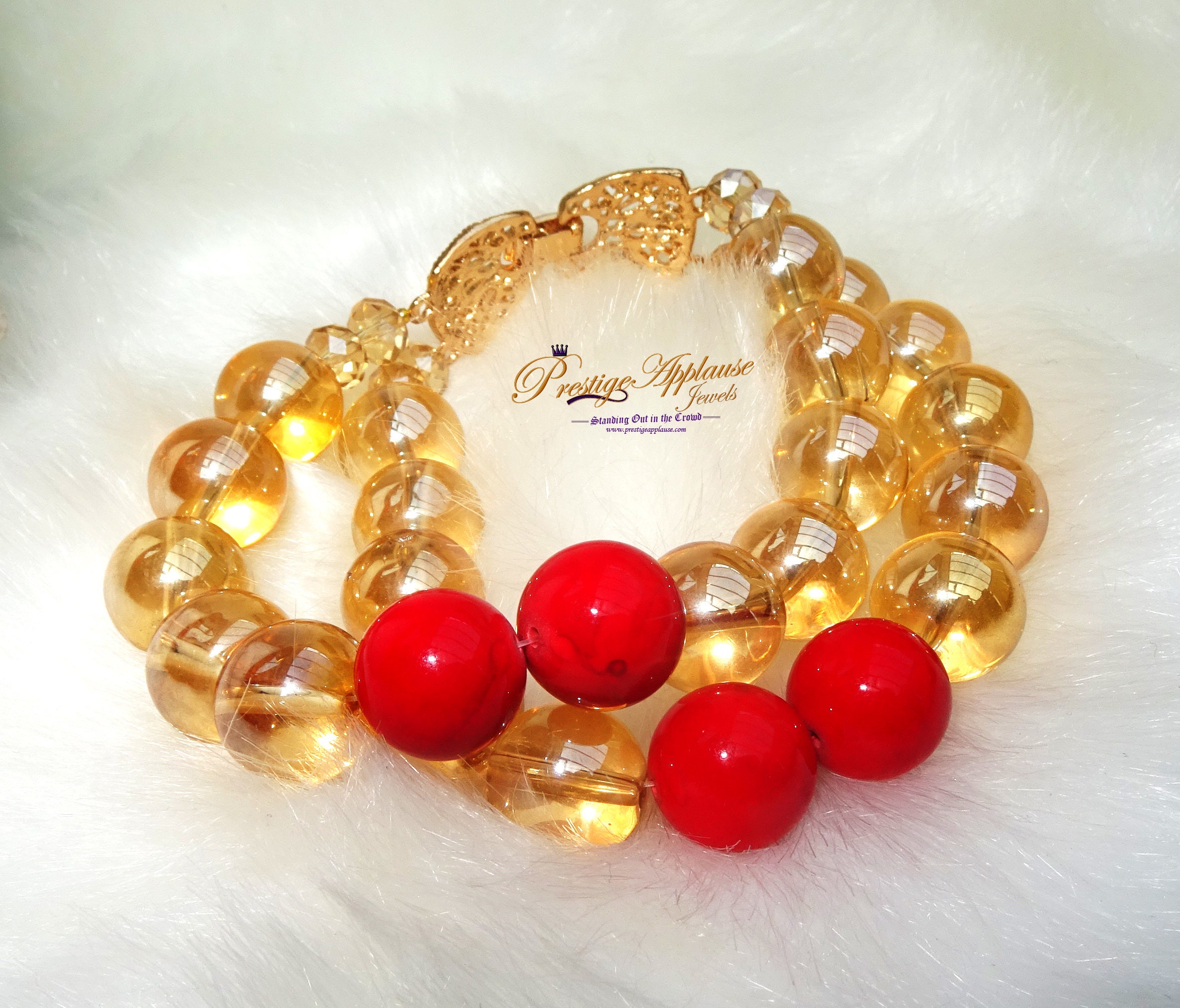 Hermoso oro rojo Nuevo último diseño Cuentas rojas africanas - Etsy España