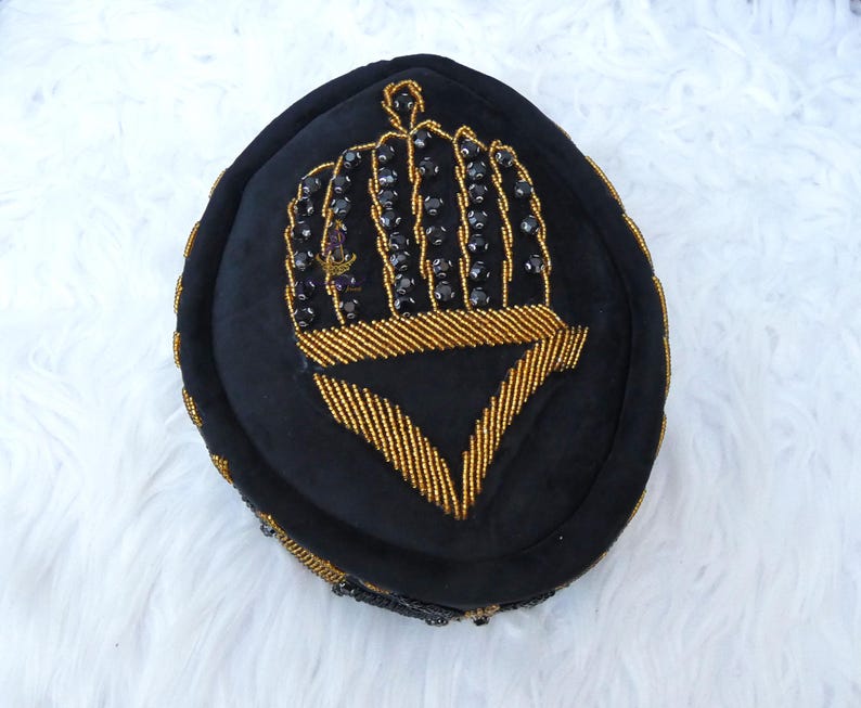 Prestigeapplause Beaded Velvet Chief Igbo Men Male Maroon Red Black ...