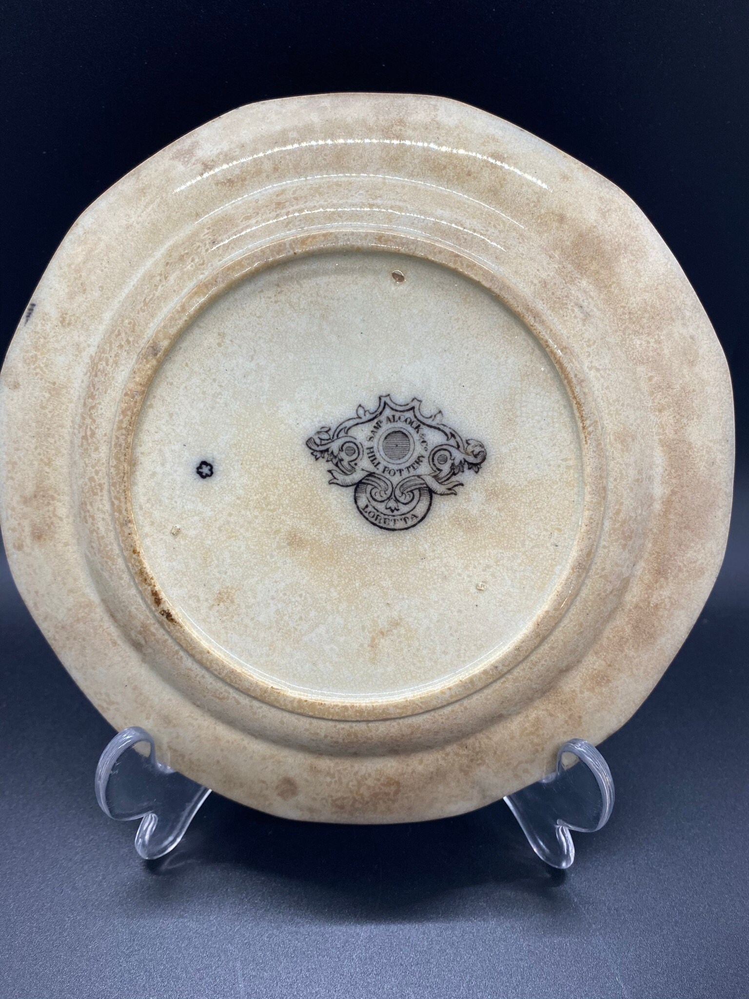 Antique 1800's Hill Pottery Sam Alcock "loretta" Bread Plates - Etsy