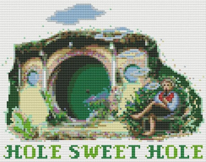 Hobbit Cross Stitch Pattern Lord of the Rings Hobbiton | Etsy