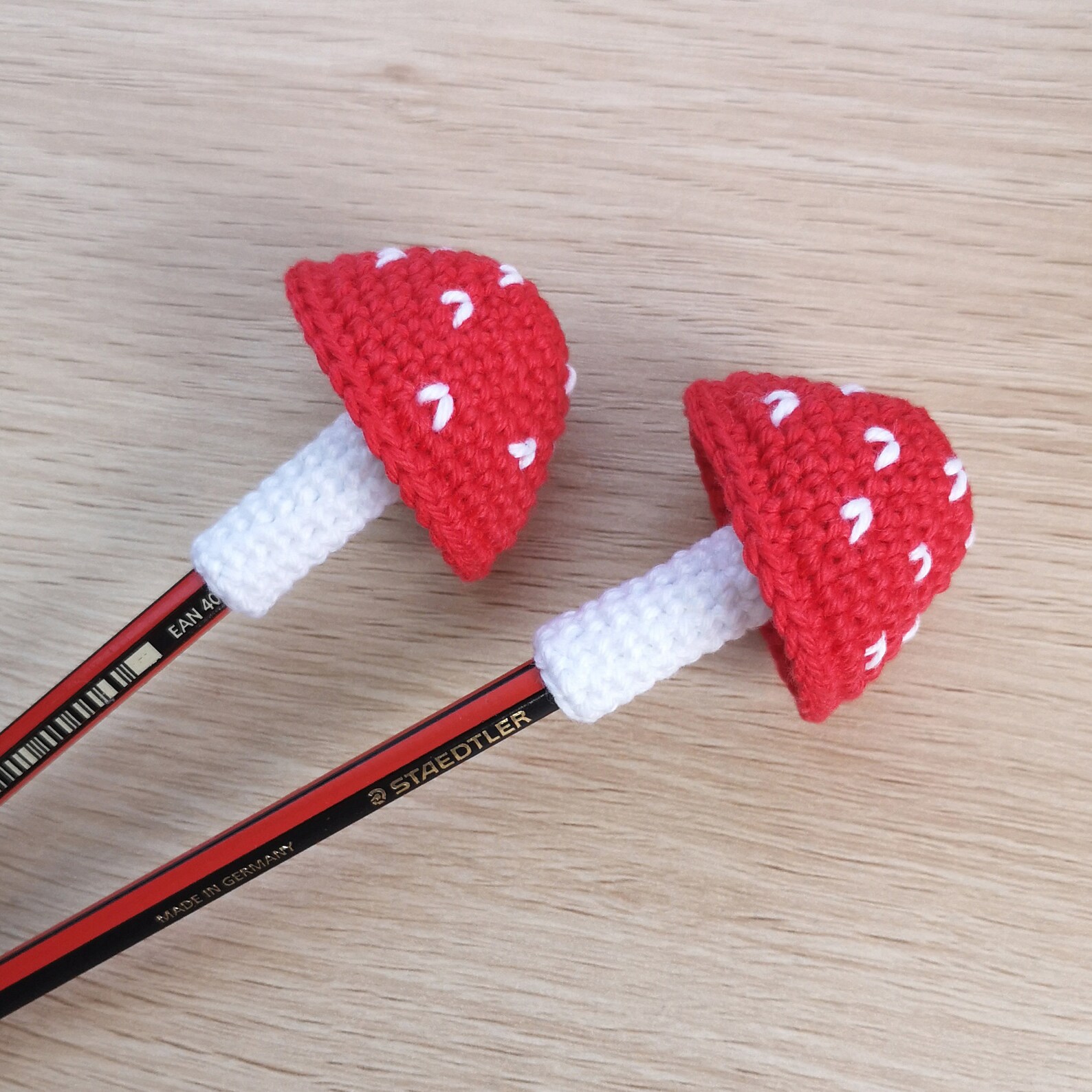 Toadstool Pencil Topper PATTERN, Crochet Pencil Topper, Crochet Pencil ...