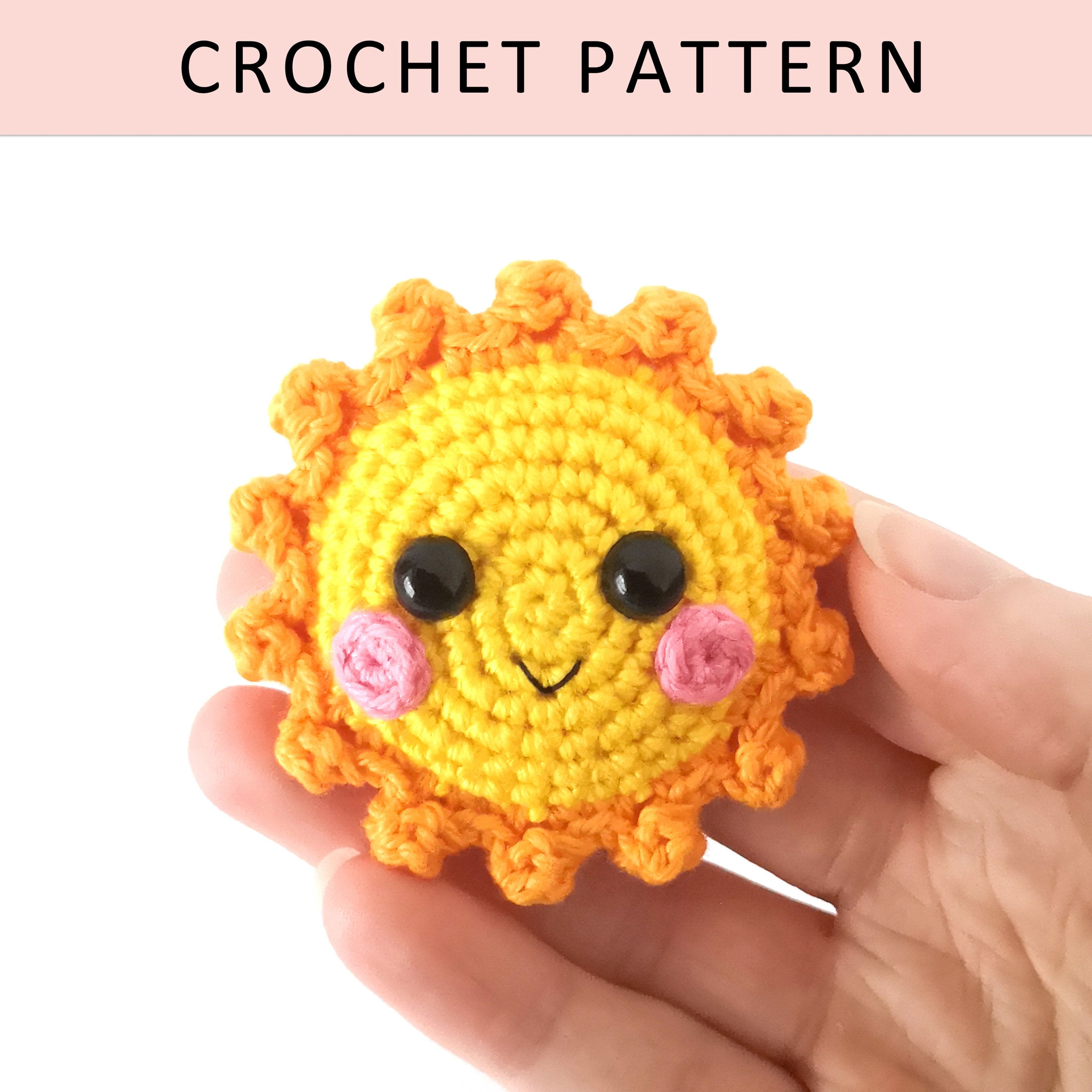 Sun Keychain Crochet Pattern Crochet Sun Amigurumi Sun - Etsy