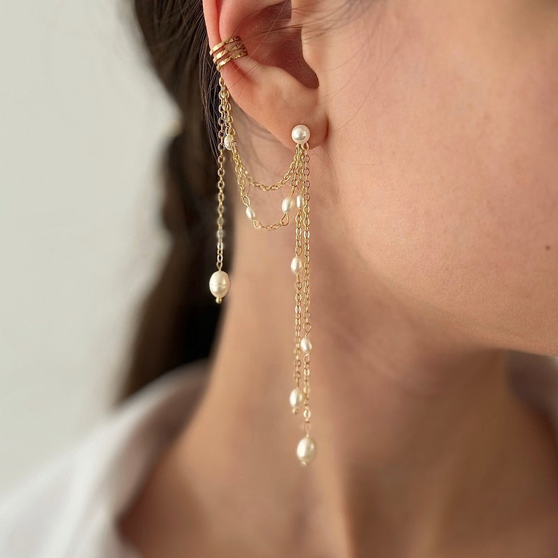 Pearl Ear Cuff - Etsy