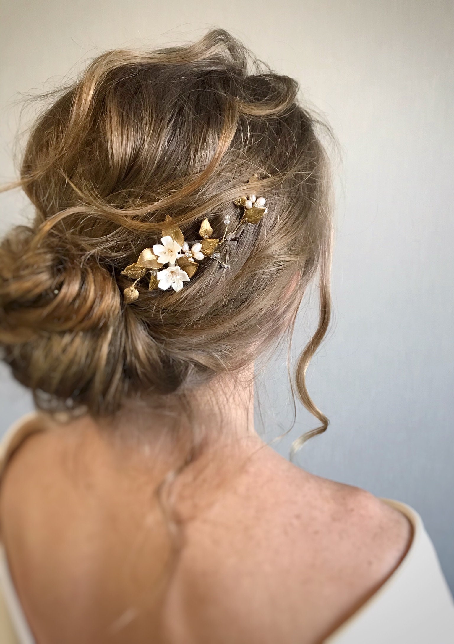 Floral Hair Pin Bridal Hairpin Wedding Hair Piece | Etsy
