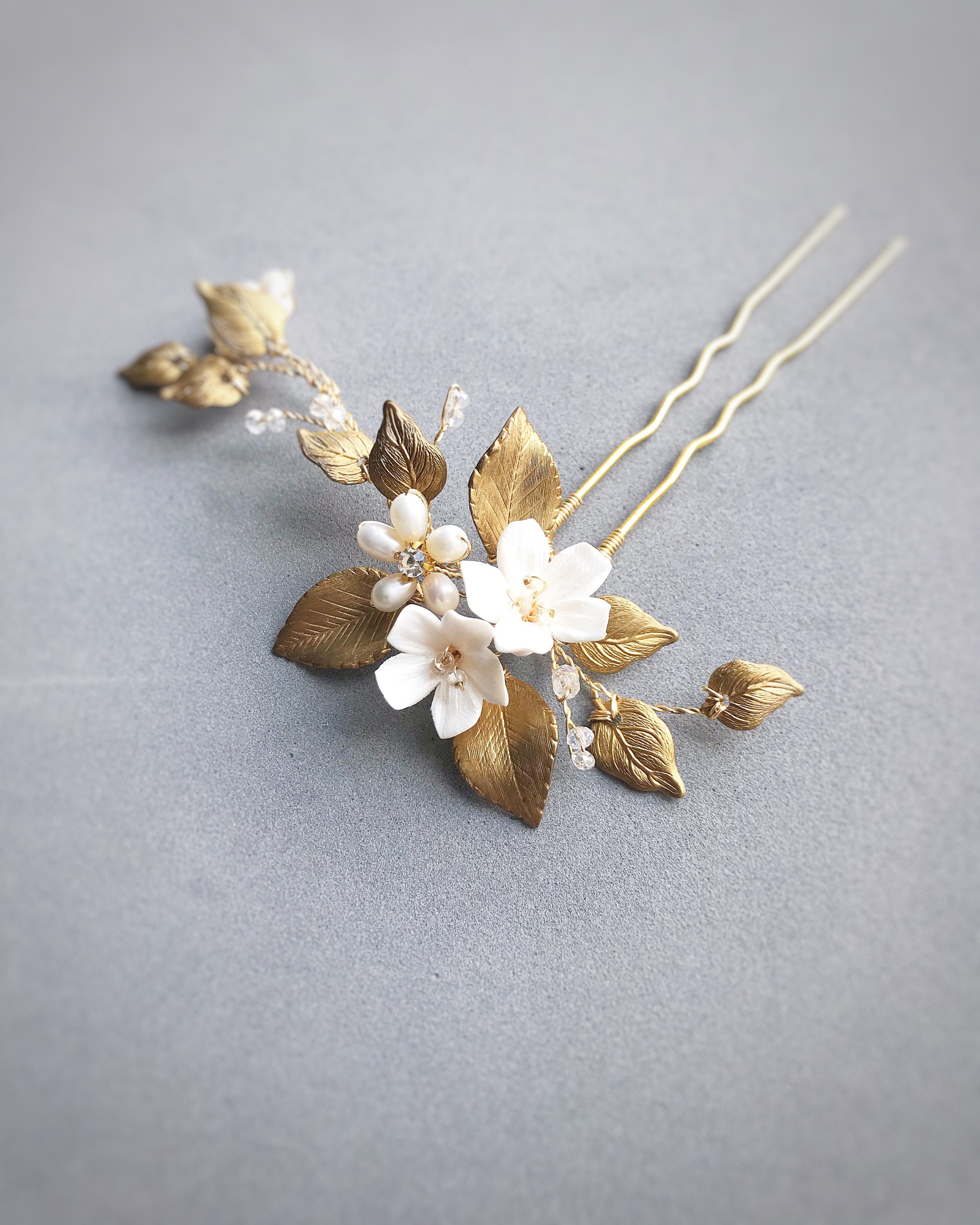 Floral Hair Pin Bridal Hairpin Wedding Hair Piece | Etsy